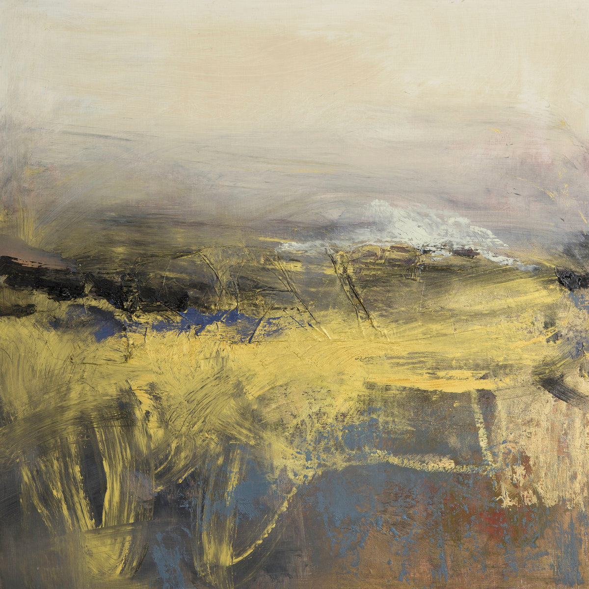 Gold Landscape with Blue Line – Studio Cennen